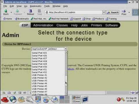 Configuring CUPS from a browser - YouTube