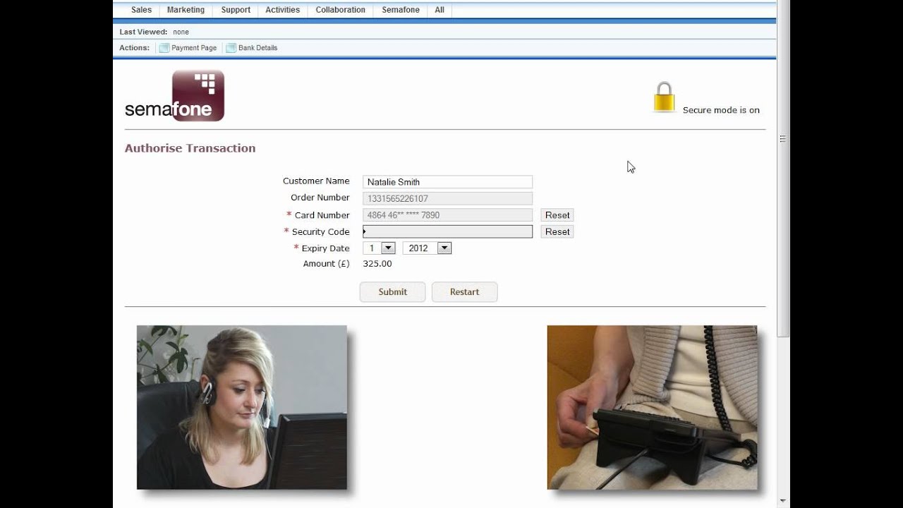 Using Semafone to take secure credit card payments - YouTube