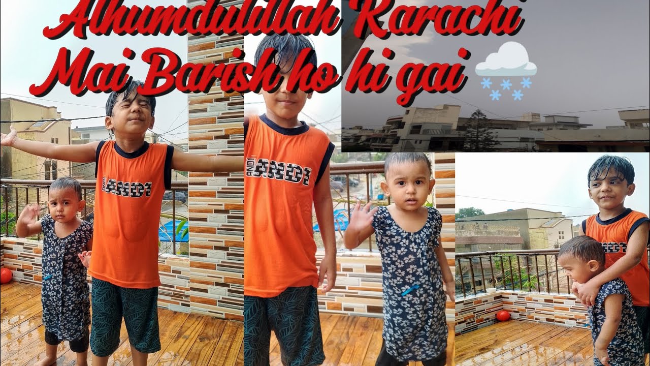 Alhumdulillah Karachi Mai Barish ho hi gai 🌨️Rain in Karachi ☺️ AJ Mai ...