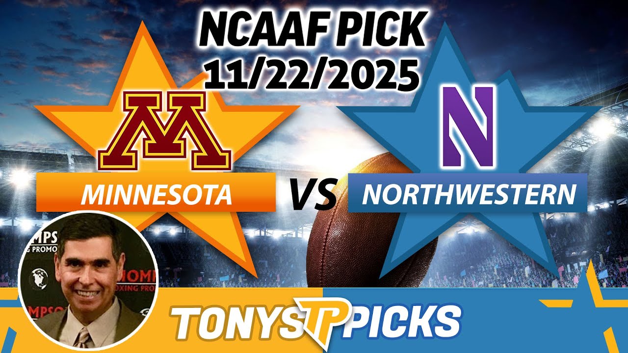Minnesota vs Northwestern Pick 11/22/25 College Football Week 13 Pick ...