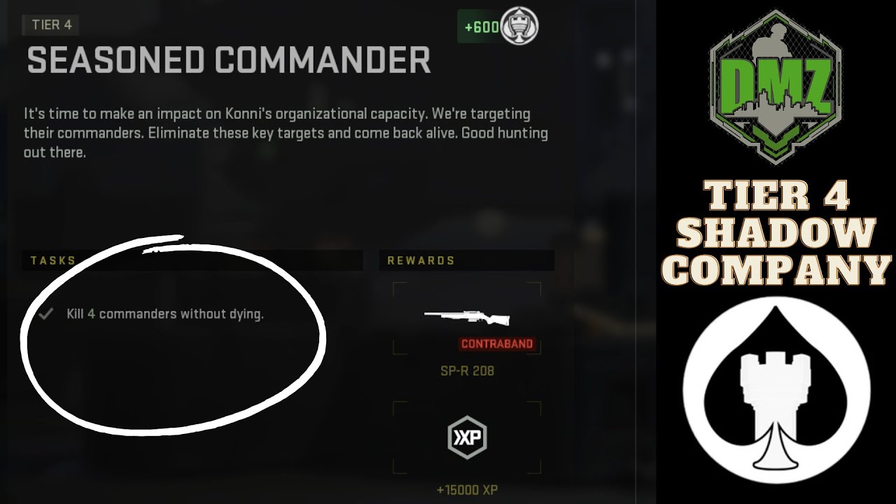 Seasoned Commander (SOLO) Tier 4 Shadow Company Mission DMZ Warzone 2.0 ...