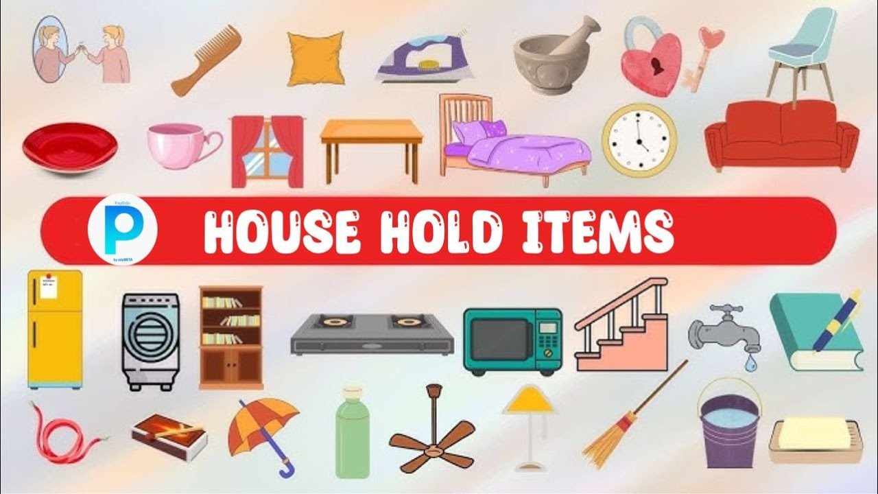 Class KG - GK House Hold Items - YouTube