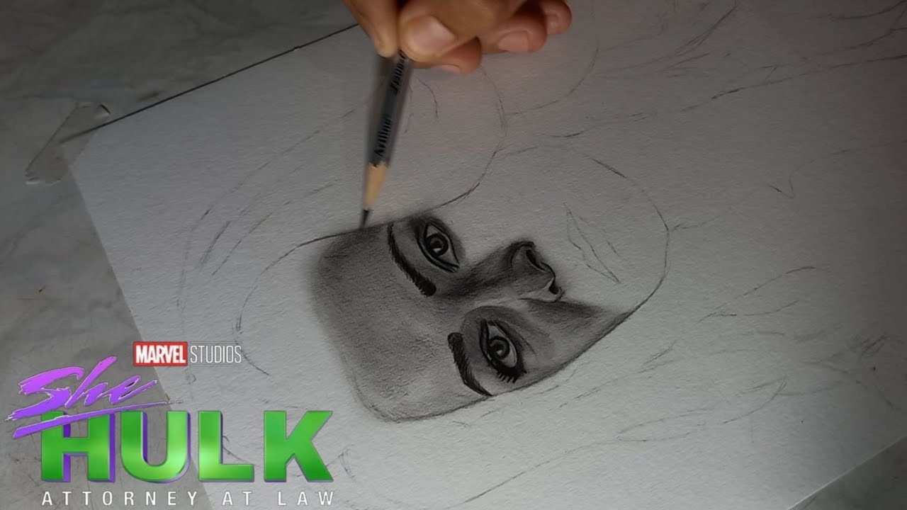 she hulk drawing | how to draw she hulk | she hulk sketch - YouTube