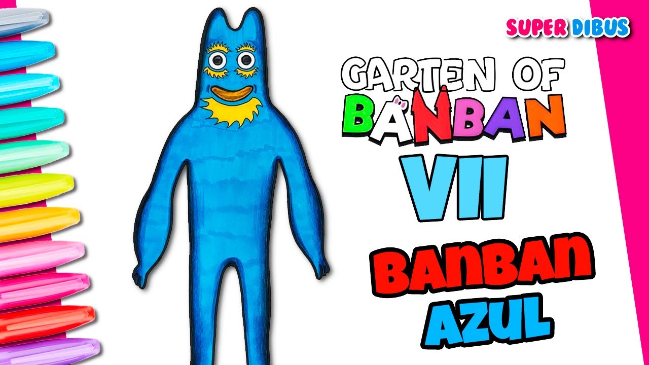 Como Dibujar a FLUMBO (BANBAN AZUL) de Garten of Banban 7 | FACIL Paso ...