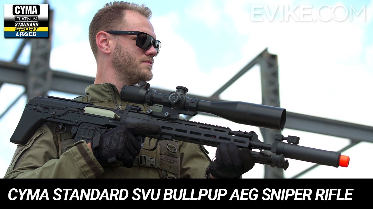 CYMA Standard SVU Bullpup AEG Airsoft Sniper Rifle w/ M-LOK Handguard ...