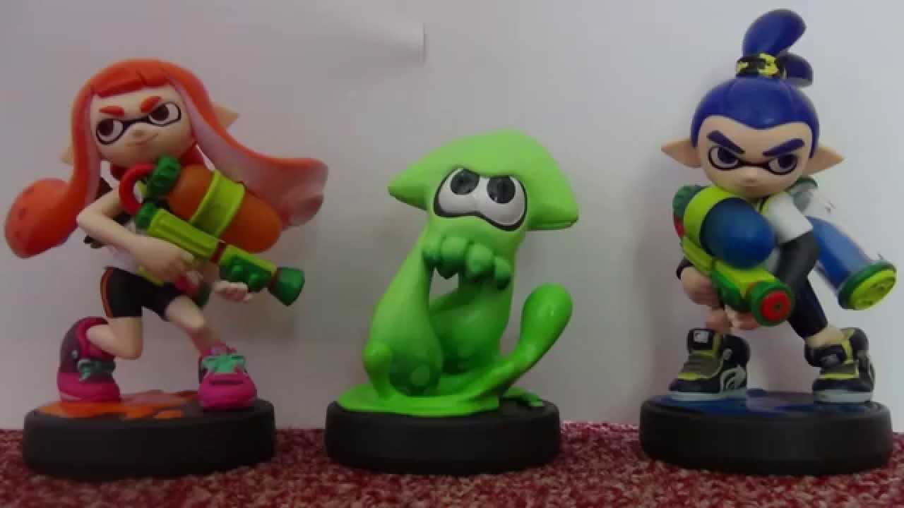 Splatoon Amiibo ~ Full Set: Inkling Squid, Inkling Boy and Inkling Girl ...