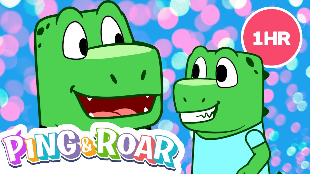 ⏰1 HOUR LONG | Cute Little Dinosaur Cartoon | Ping & Roar | 04 - YouTube