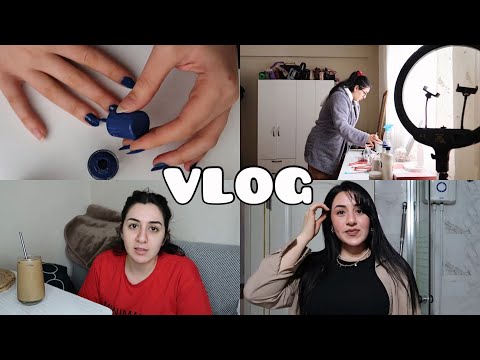 EVDE ZAMAN GEÇİRELİM 🤩🏠 |Temizlik , Makyaj , Oje , Saç , VLOG