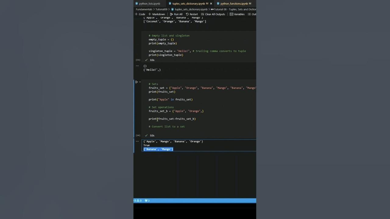 Sets In Python Pythonprogramming Pythonforbeginners Pythontutorial Youtube