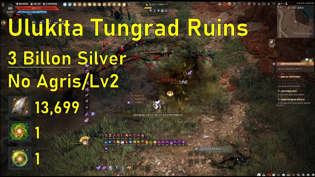 [BDO] Succession Woosa Ulukita Tungrad Ruins 13,700/hr (Lv2 LS, No ...