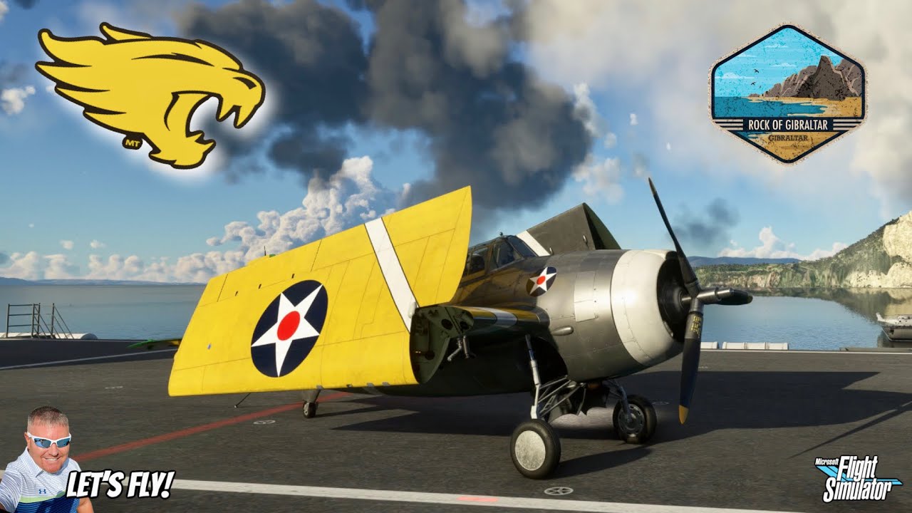 F4F-4 Wildcat Launches From Carrier To Drop Tanks At The Rock Of ...