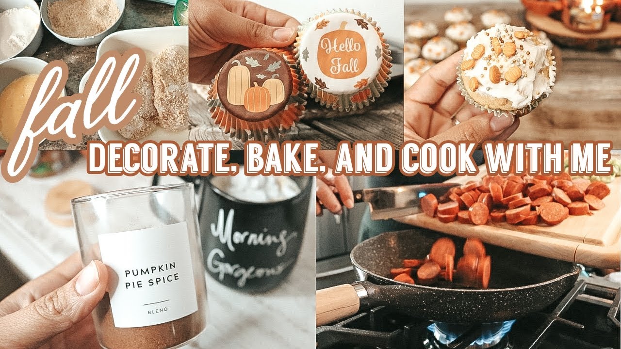 FALL DECORATE WITH ME 2021 ( + baking and cooking ) - YouTube