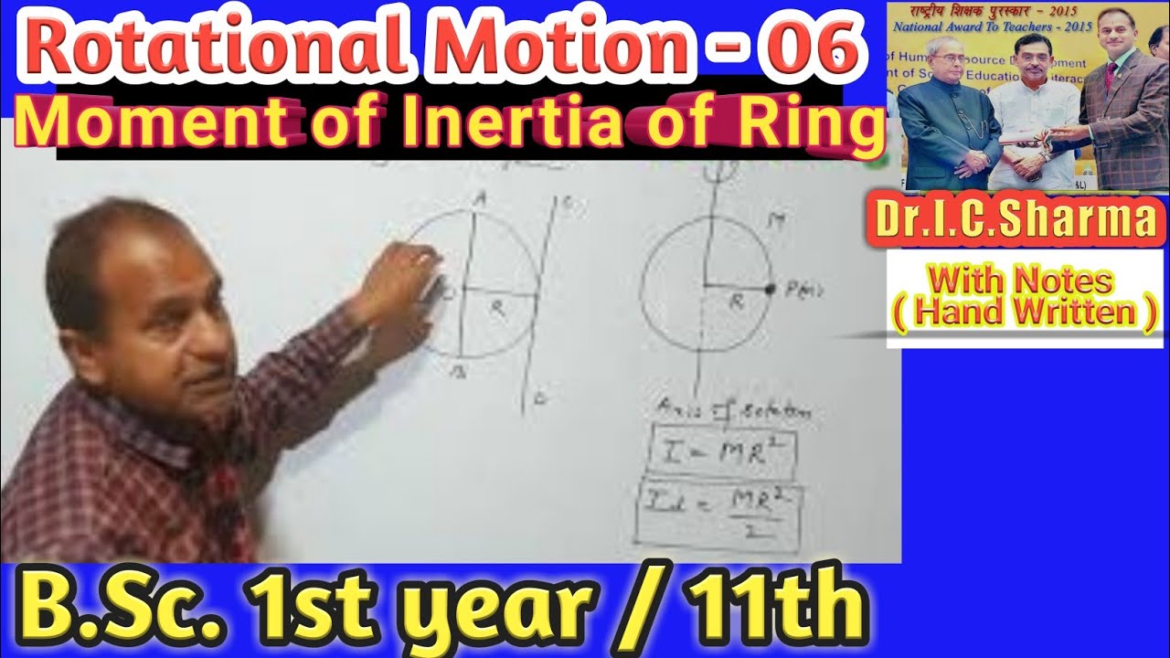 Moment of inertia of a ring about its center || Moment of Inertia of ...