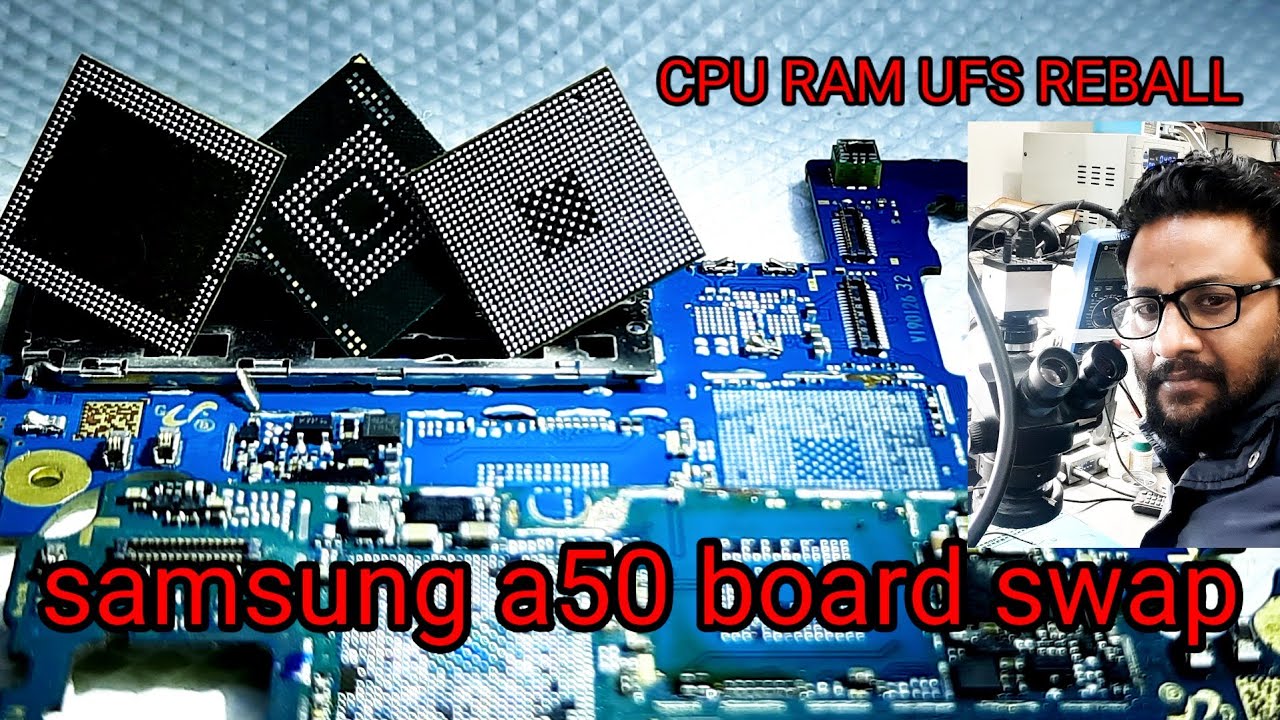 Samsung A50 data recovery board swap / samsung a50 cpu ram ufs reball ...