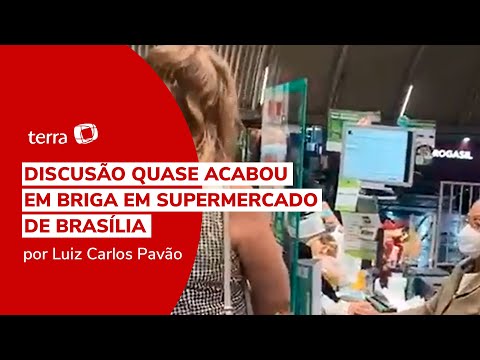 Recusa de mulher a usar máscara gera confusão em supermercado