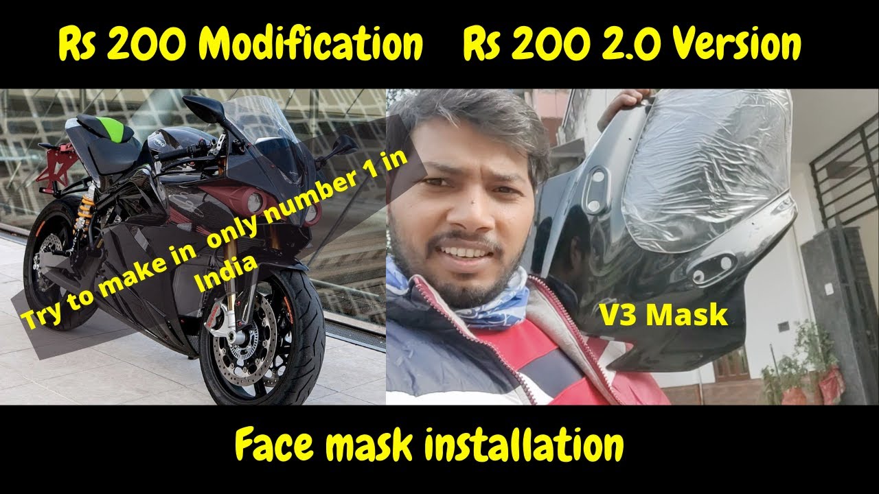 Rs200 Modification || Rs200 face mask installation || Rs200 Project 2 0 ...