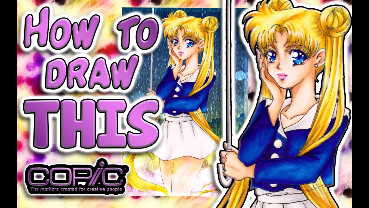 How to draw Copic: Sailor Moon Usagi - HD Tutorial - YukiTenshin - YouTube