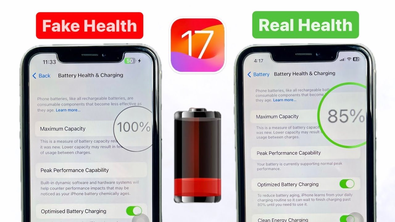 How to Check Real Battery Health of any iPhone iOS 17 - YouTube