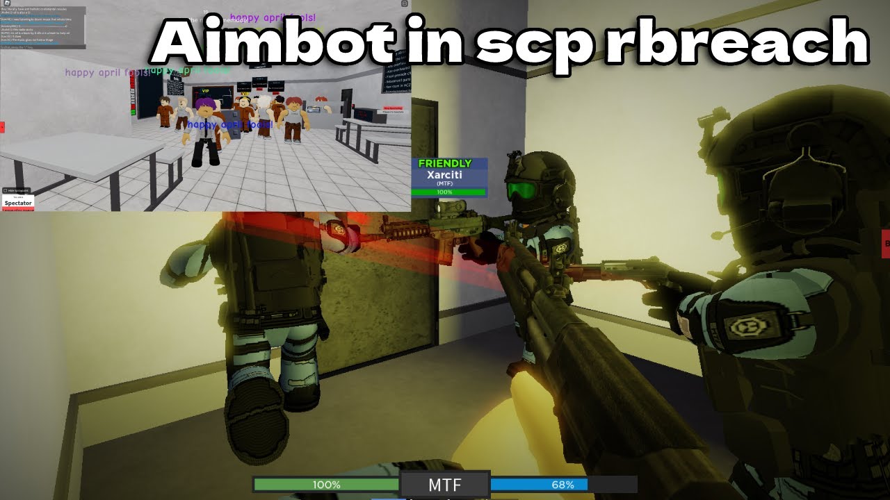 AIMBOT in scp rbreach(Roblox) - YouTube