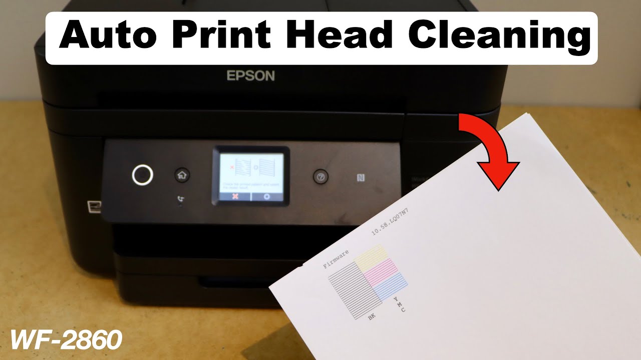 Epson WF2860 Printhead Cleaning (Auto Method). - YouTube