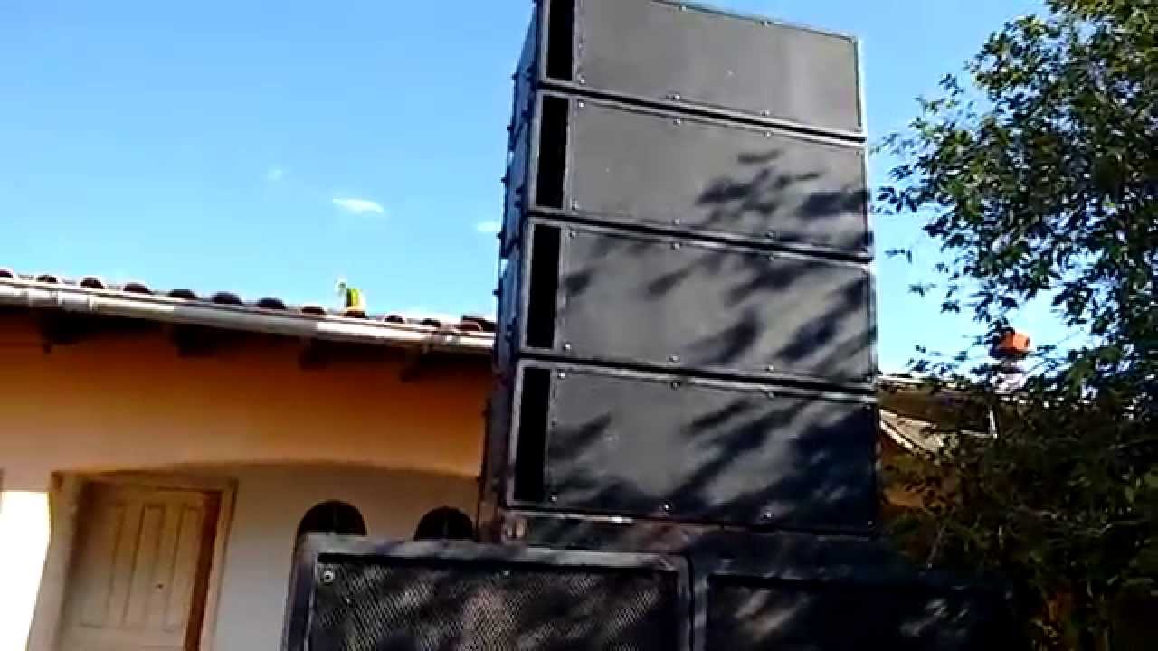 line array 8 polegadas, e t18 novo video, som top. - YouTube