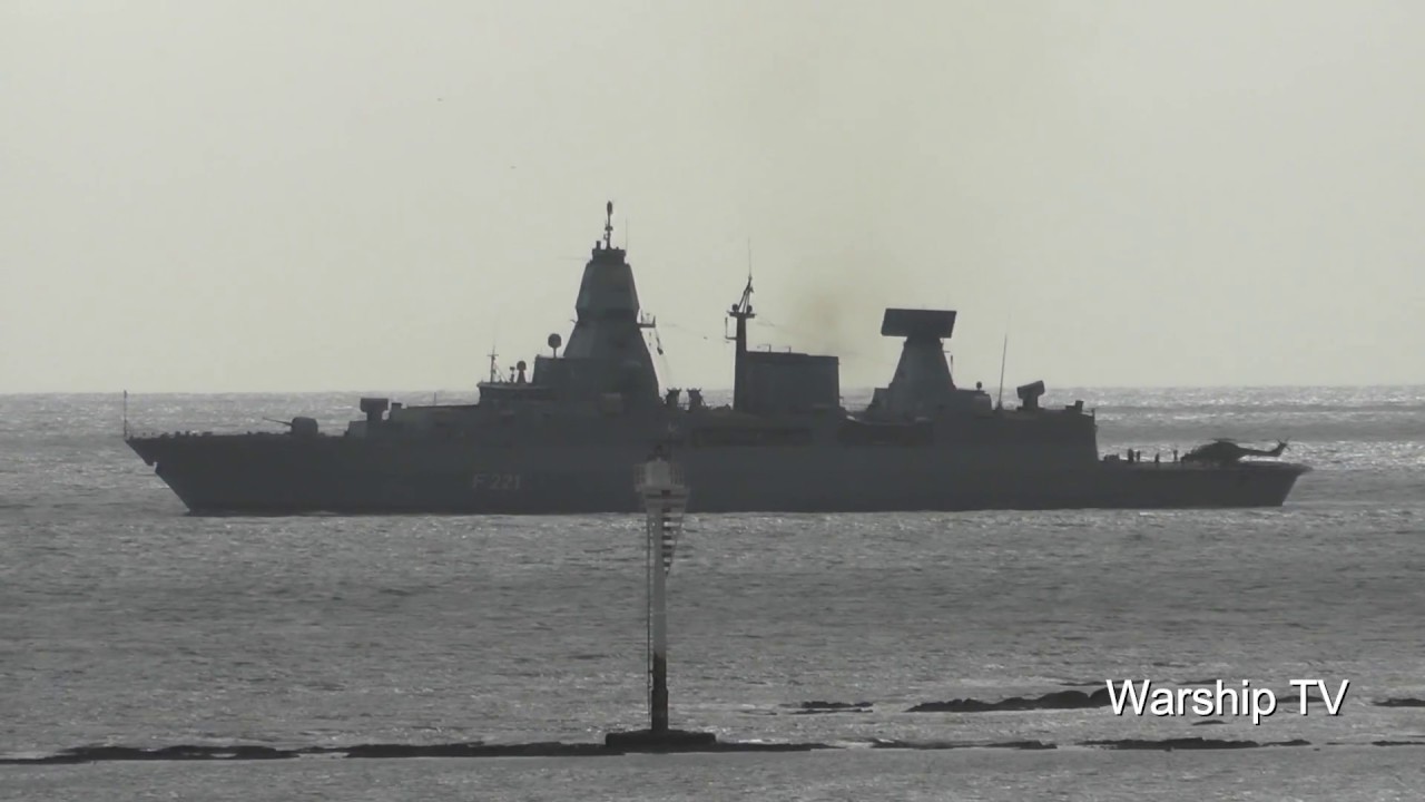 GERMAN NAVY FGS HESSEN F221 IN PLYMOUTH SOUND 20th October 2017 - YouTube