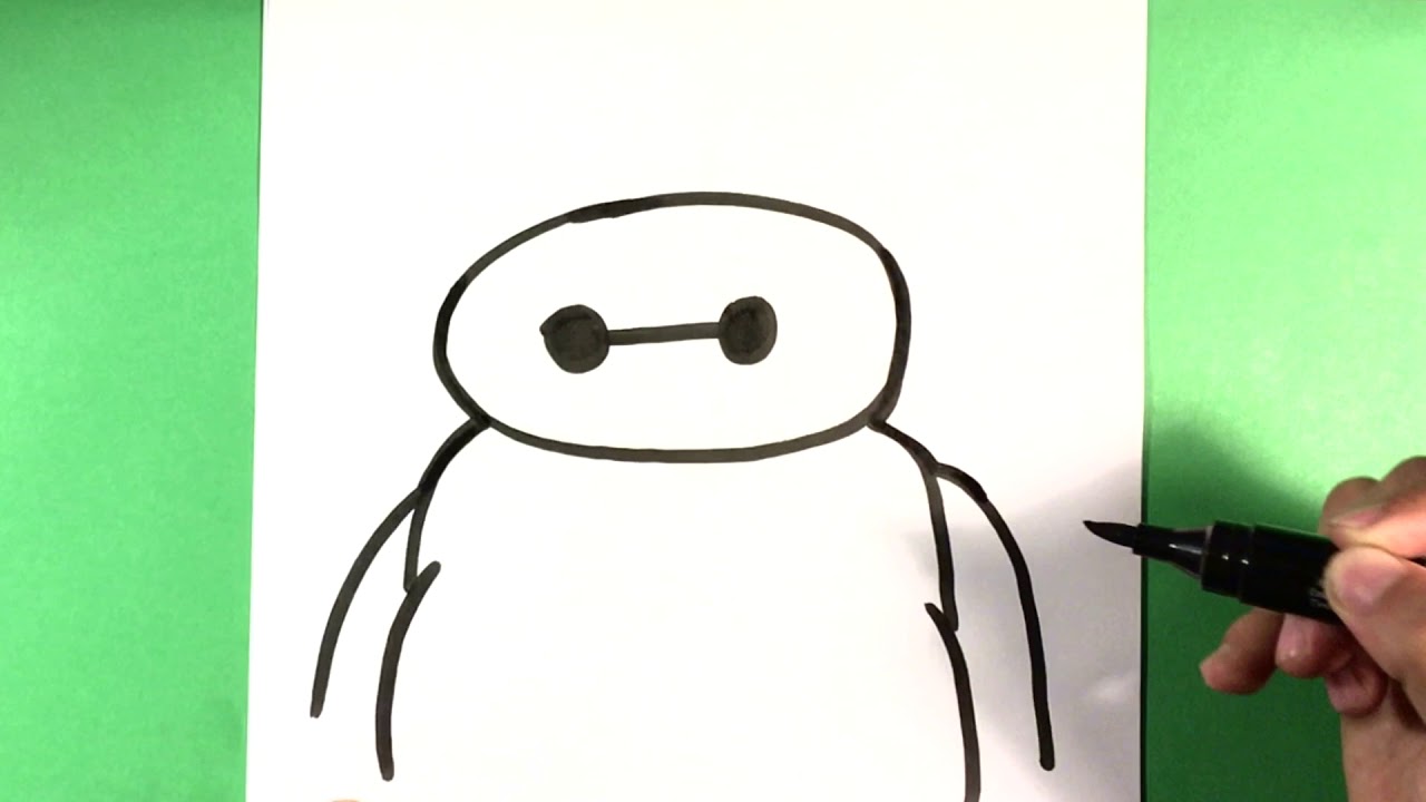 How to Draw Baymax - Big Hero 6 -Drawing for Beginners Step by Step ...