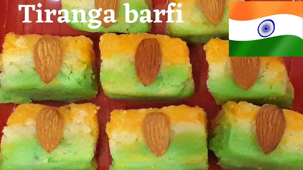 Tiranga Barfi Recipe | Indian Republic Day Special | Tricolor Milk ...