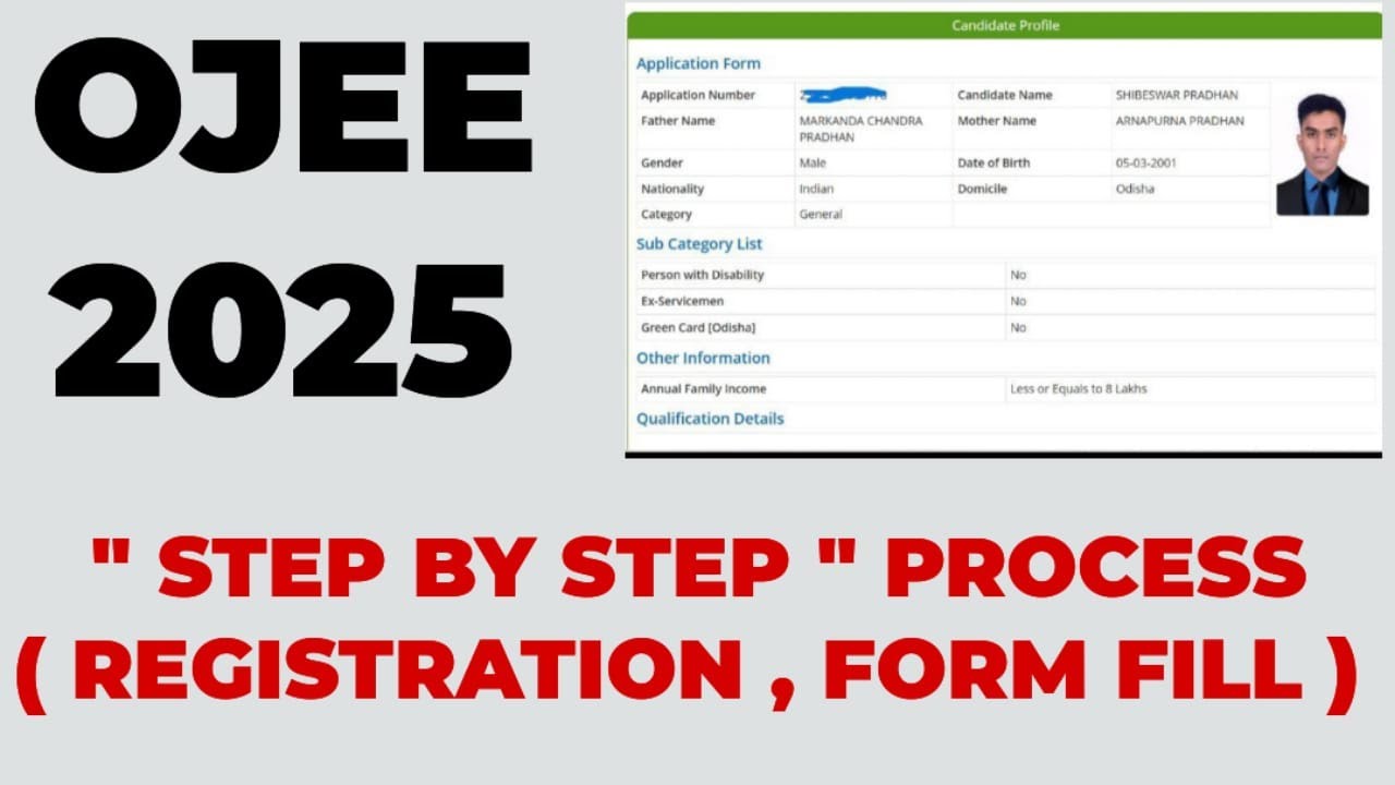 OJEE 2025 REGISTRATION AND FORM FILL DETAILS STEP BY STEP PROCESS - YouTube