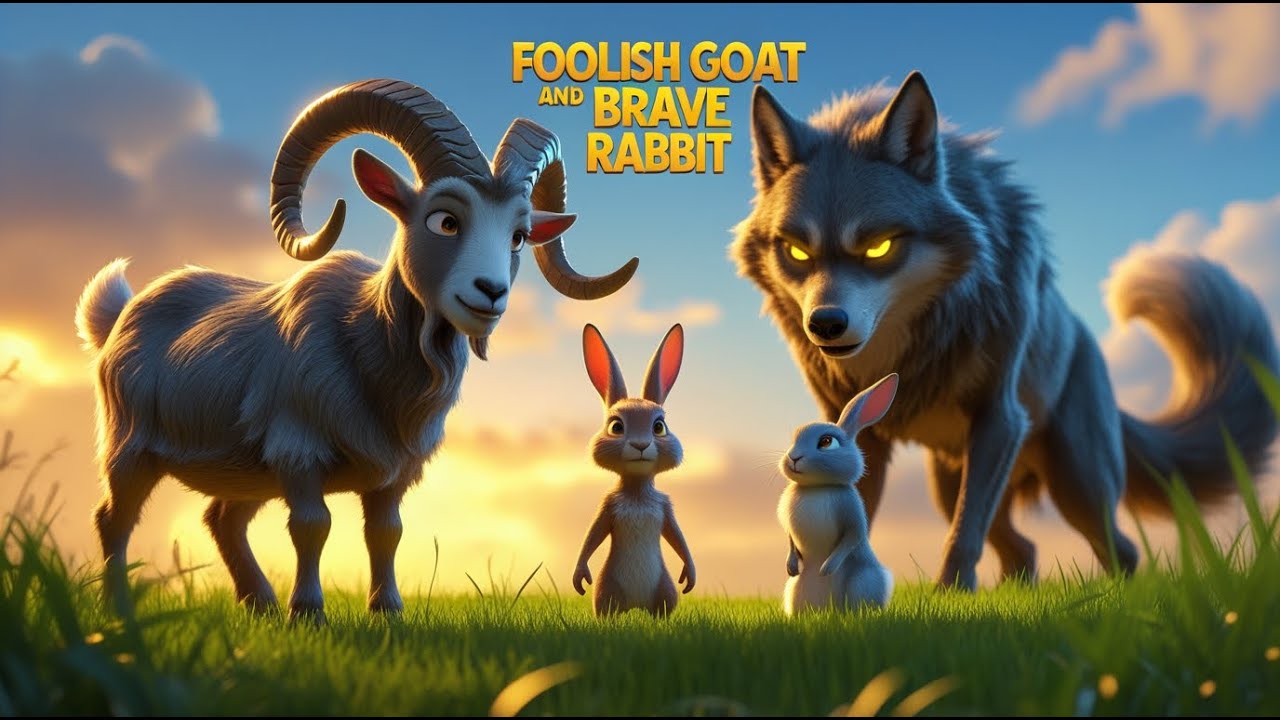 The Foolish Goat And Brave Rabbit | Moral Story For Kids | English ...