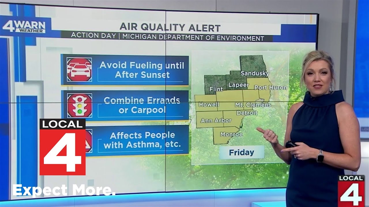 Air Quality Alert in effect Friday for Southeast Michigan - YouTube