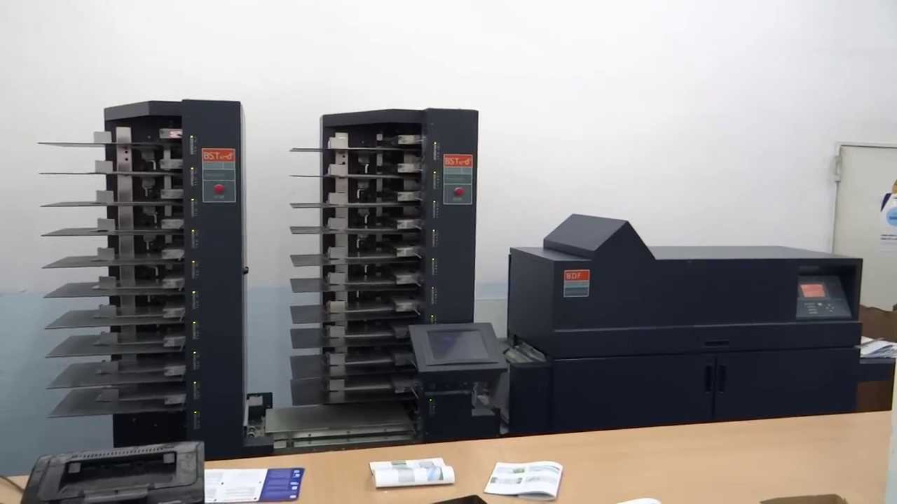 Collating machine Bourg BST/BDF, age 2005 - YouTube
