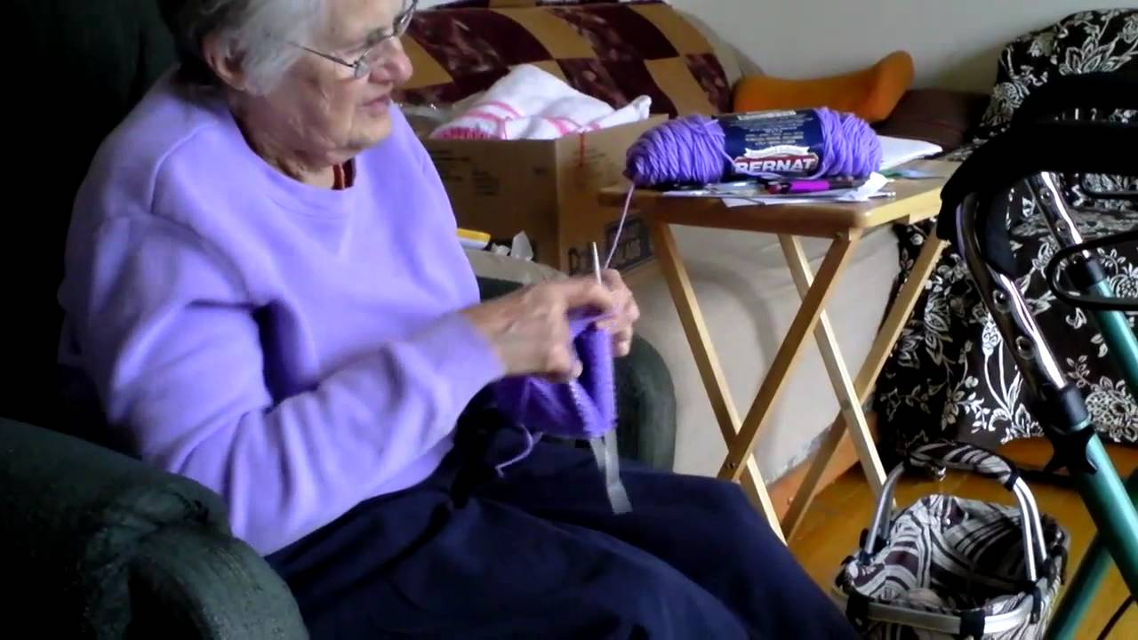 Grandma Knitting - YouTube