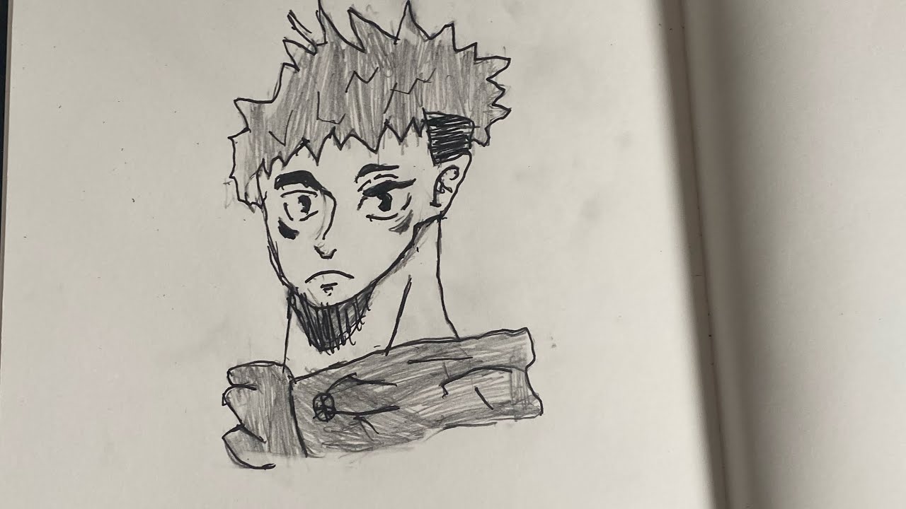 How to draw yuji ittadori easy tutorial -jjk - YouTube