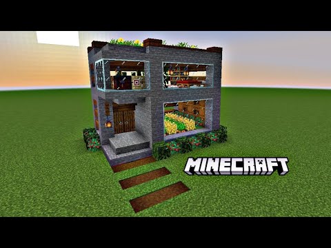 Minecraft:How to Build a survival stone house:tutorial [simple] - YouTube