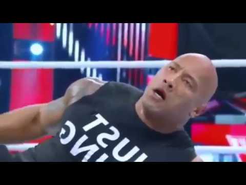 The Shield Attacks The Rock