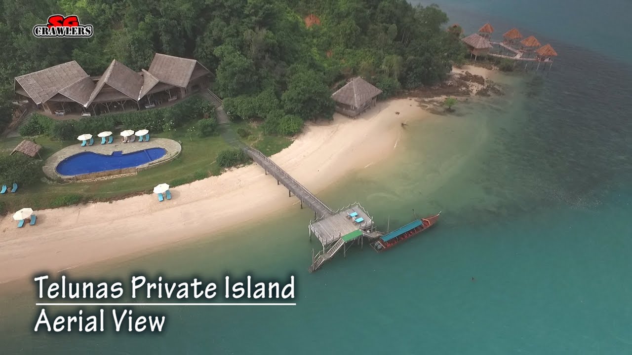 Telunas Private Island Resort DJI aerial view videography - YouTube