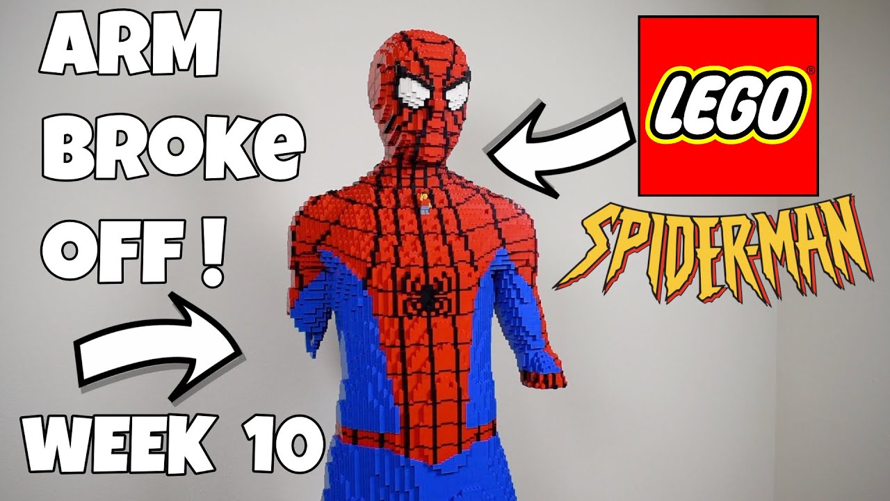 Building Life Sized Spider-Man Sculpture in LEGO - Week 10 - YouTube
