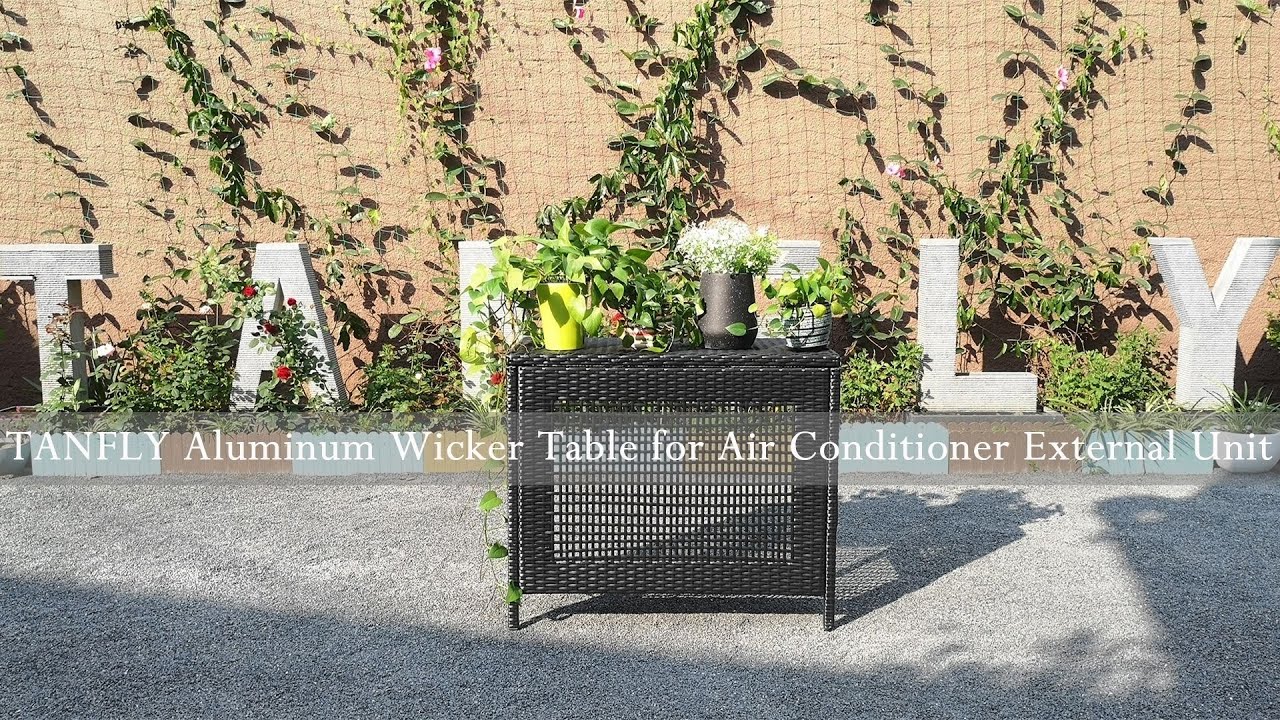 TANFLY Aluminum Wicker Table for Air Conditioner External Unit - YouTube