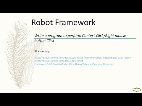Robot Framework | Selenium | Context Click - YouTube