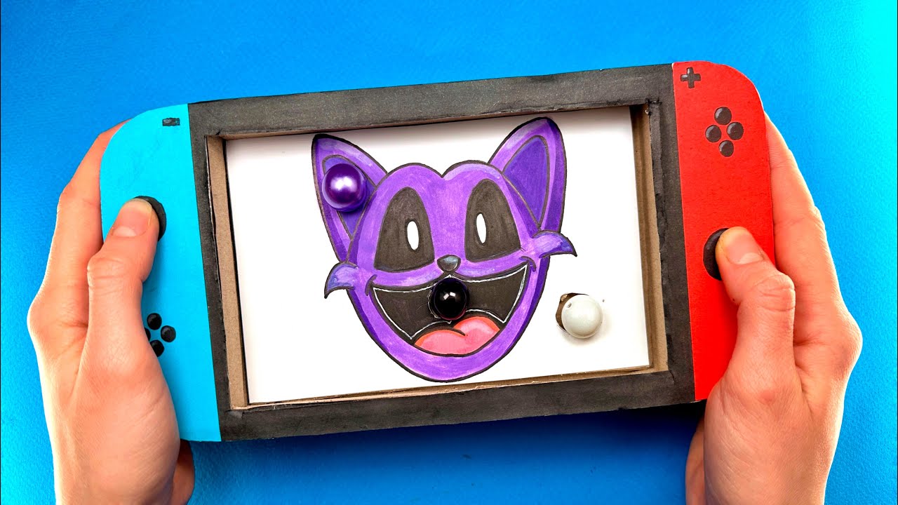 Making Cardboard Nintendo DIY with Catnap Drawing from Smiling Critters ...