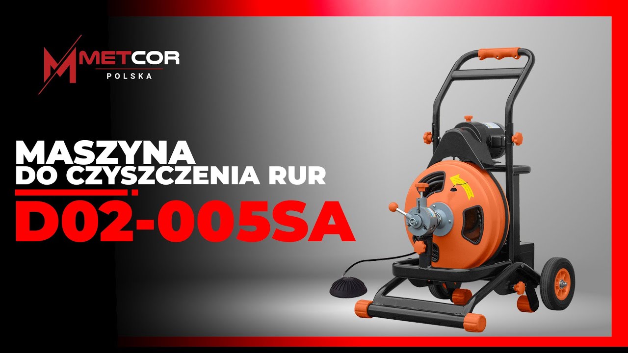 MASZYNA DO CZYSZCZENIA RUR METCOR D02-005SA - YouTube