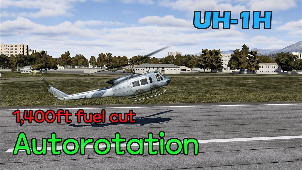 DCS: UH-1H Autorotation - YouTube