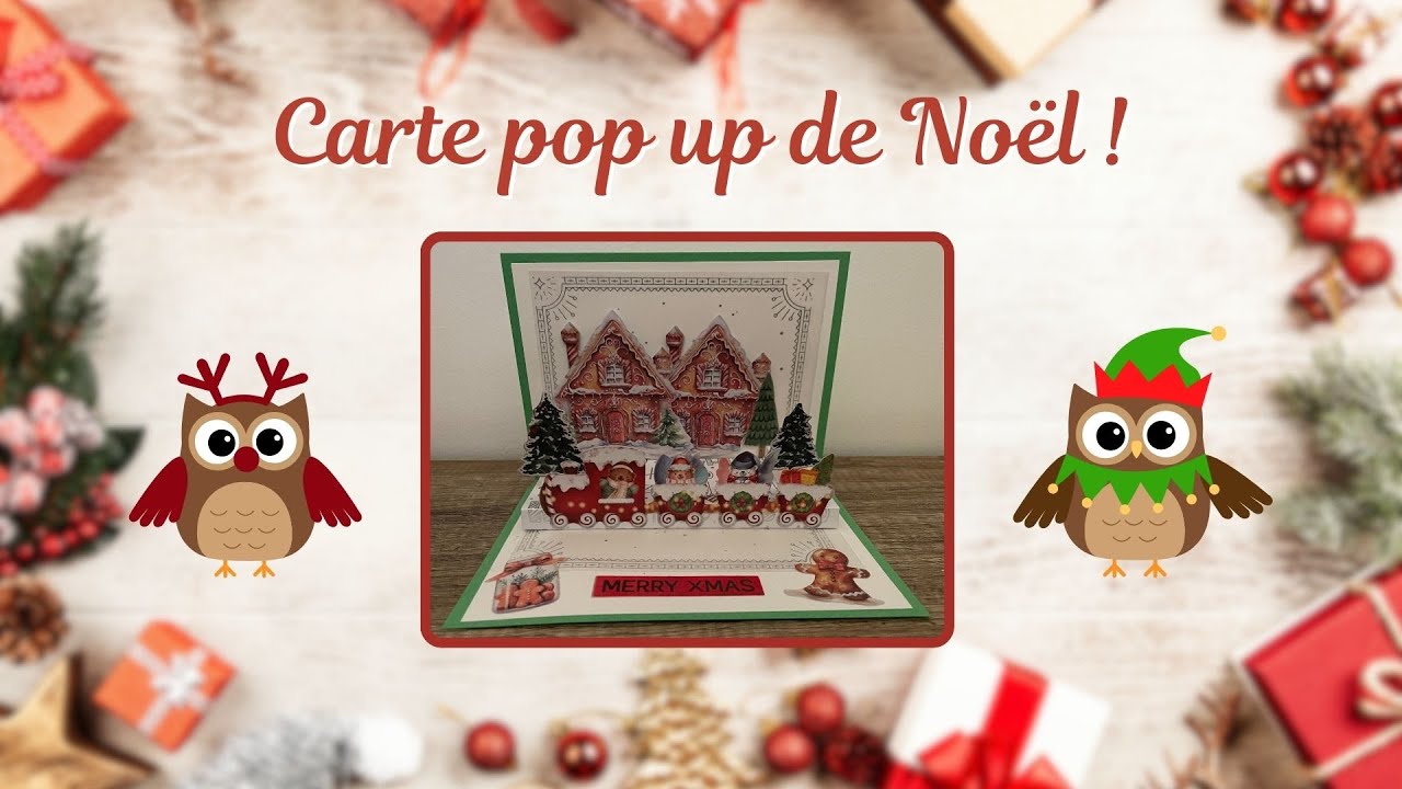 Le petit train de Noël ! (Carte pop up facile avec carnets Action ...