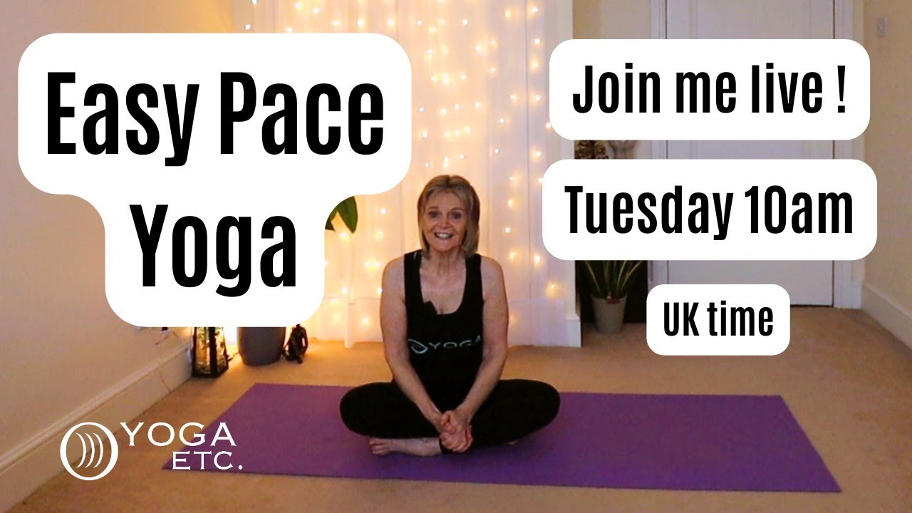 Easy Pace Yoga Livestream for Beginners and Seniors - YouTube