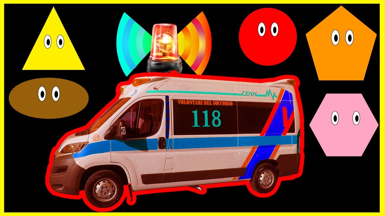 Learn and Find Shapes with Ambulance | Shapes for Kids| Emergency ...