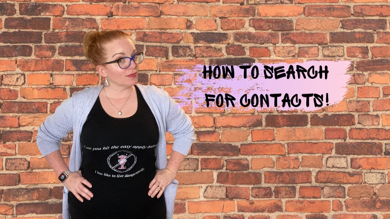 How to Search for Contacts! - YouTube