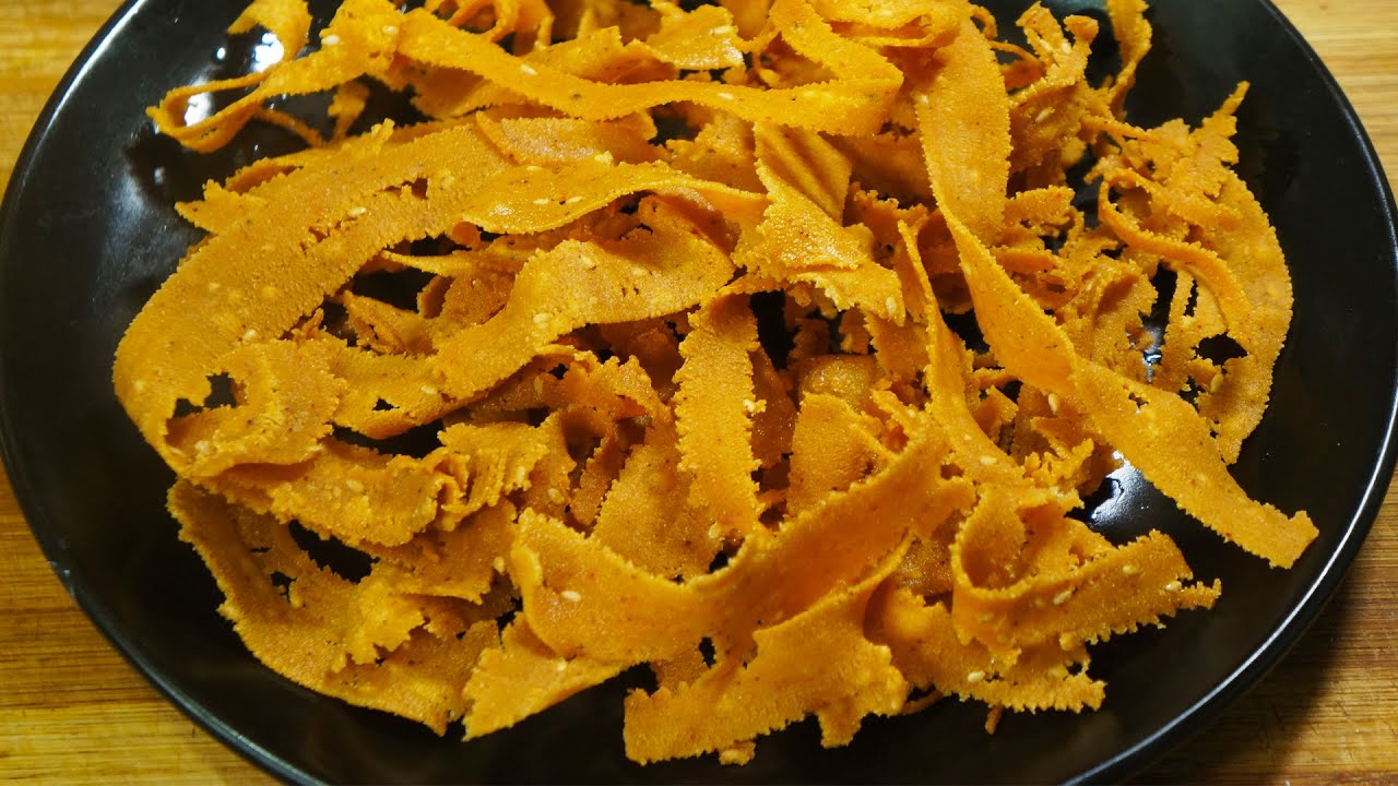 Ribbon Pakoda Recipe - Ribbon Murukku - Ola Pakkoda - Instant Snack ...