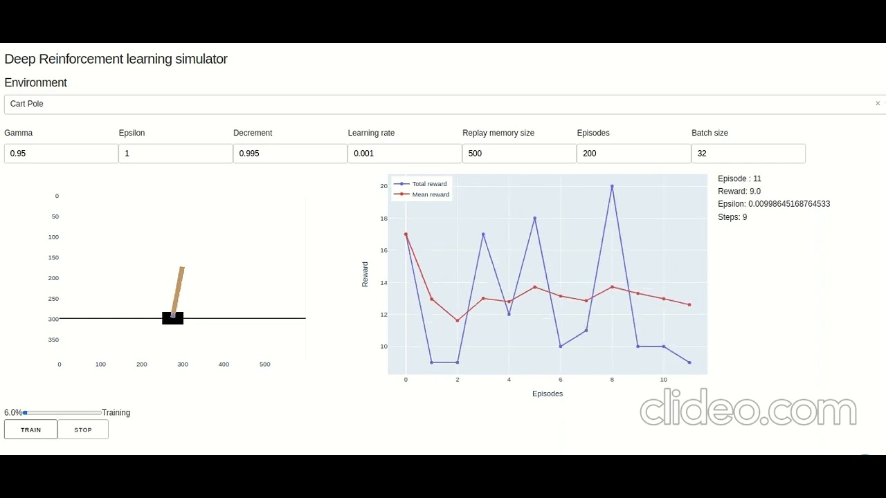 Deep reinforcement learning simulator - YouTube
