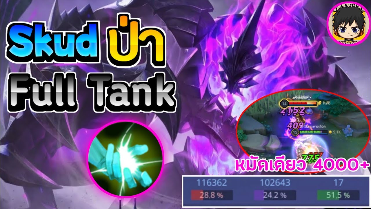 RoV : Skud ป่า Full Tank ก็แรงได้ หมัดเดียว 4000+ เมจ แครี่โดนทีมีร้อง ...